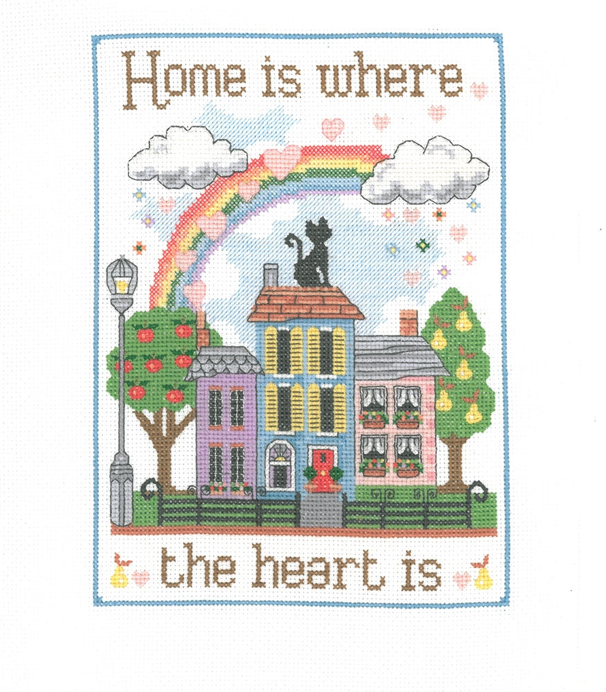 Celebration Counted Cross Stitch - Home Is Where The Heart Is Sampler ...